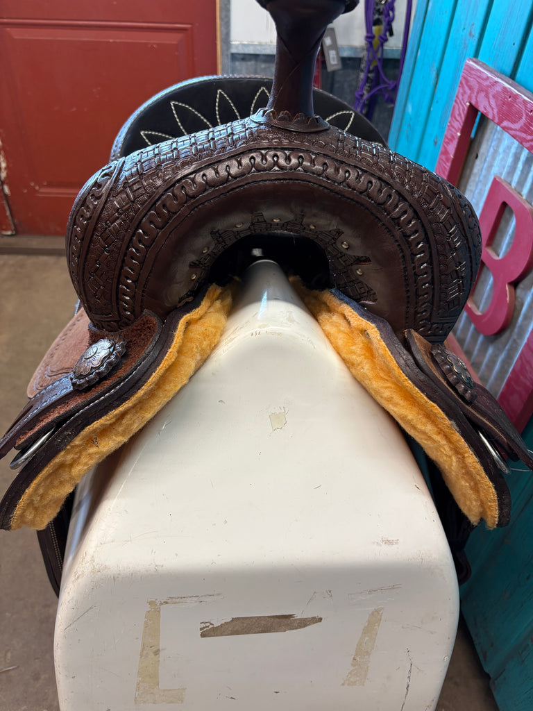 12" Cowboy Pro Youth Barrel Saddle – Block Saddle Company, LLC