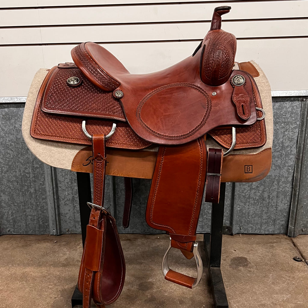 16” Scott Thomas Ranch Cutting Saddle – Block Saddle Company, LLC