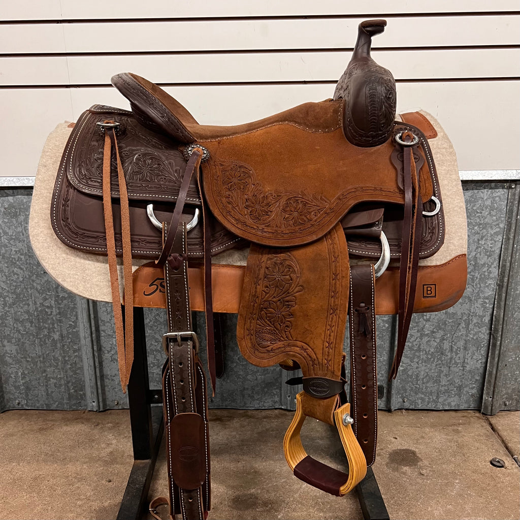17” Hud Roberts Ranch Cutting Saddle – Block Saddle Company, LLC
