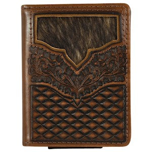 BRINDLE INLAY BIFOLD CARD WALLET by JUSTIN BOOTS – Block Saddle Company ...