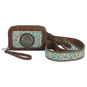 WALLET ON STRING LACE W/ TURQ UNDERLAY by JUSTIN BOOTS – Block Saddle ...