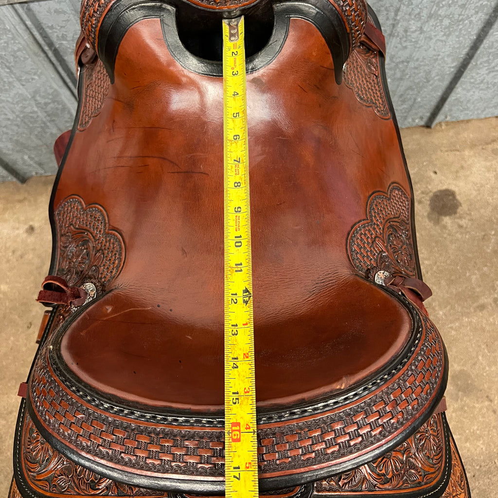 15.25” Hud Roberts Working Cowhorse Saddle – Block Saddle Company, LLC