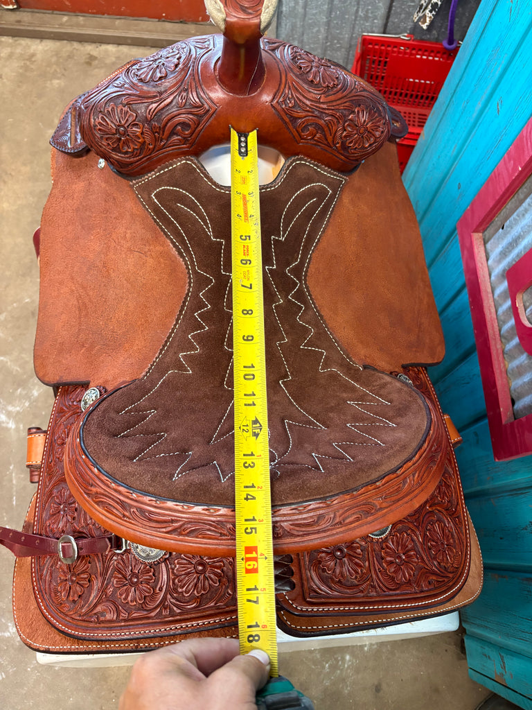 14" Scott Thomas Team Roping Saddle – Block Saddle Company, LLC