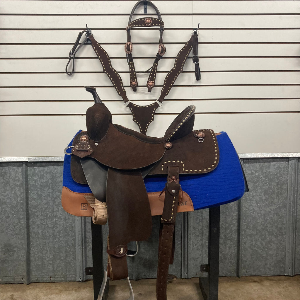 14.5” Double J Legend Barrel Saddle – Block Saddle Company, LLC