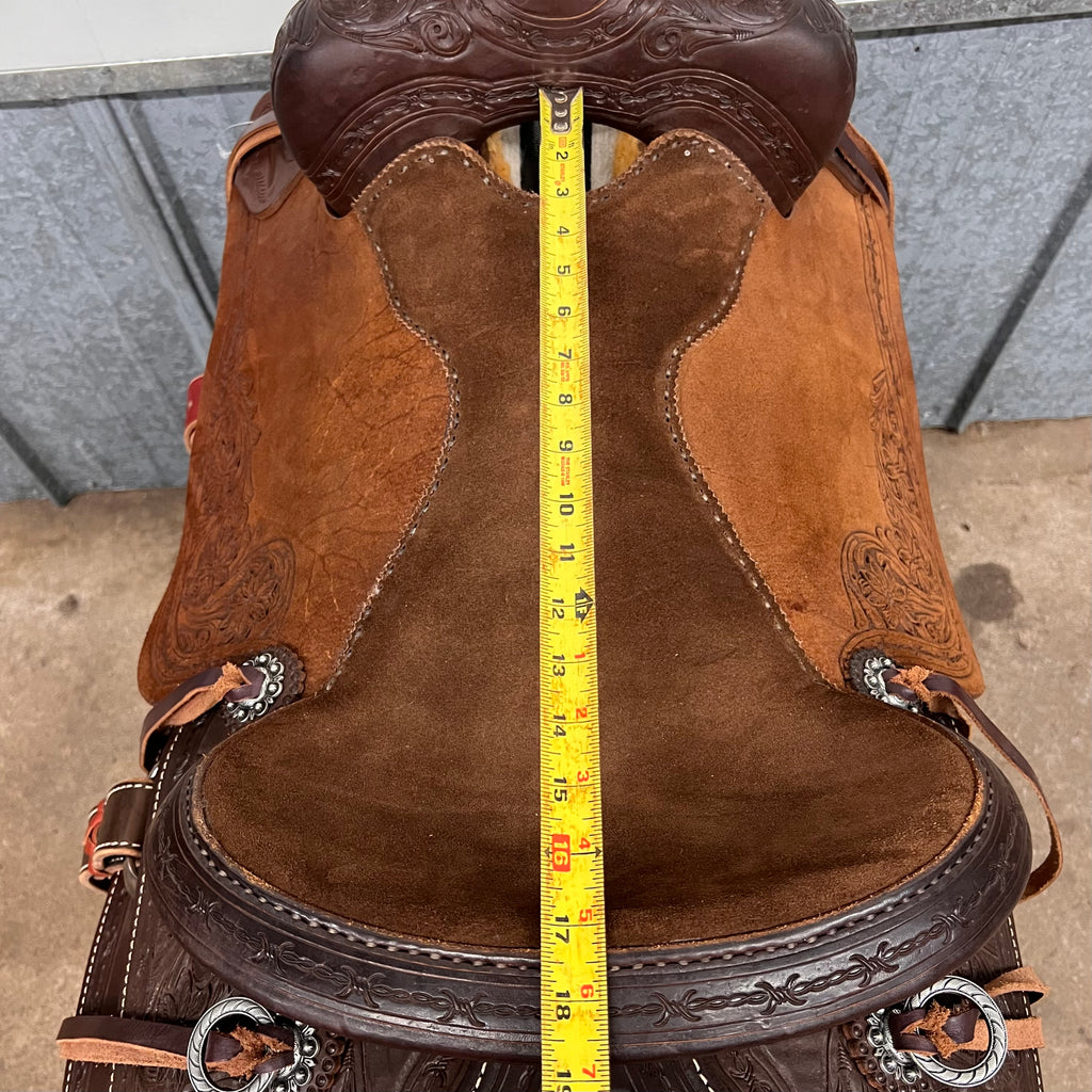 17” Hud Roberts Ranch Cutting Saddle – Block Saddle Company, LLC
