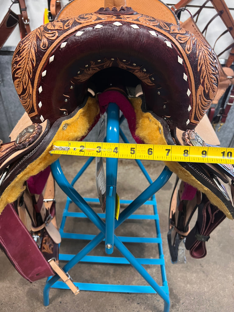 Sam’s Pro Series Buckstitch Barrel Saddle – Block Saddle Company, LLC