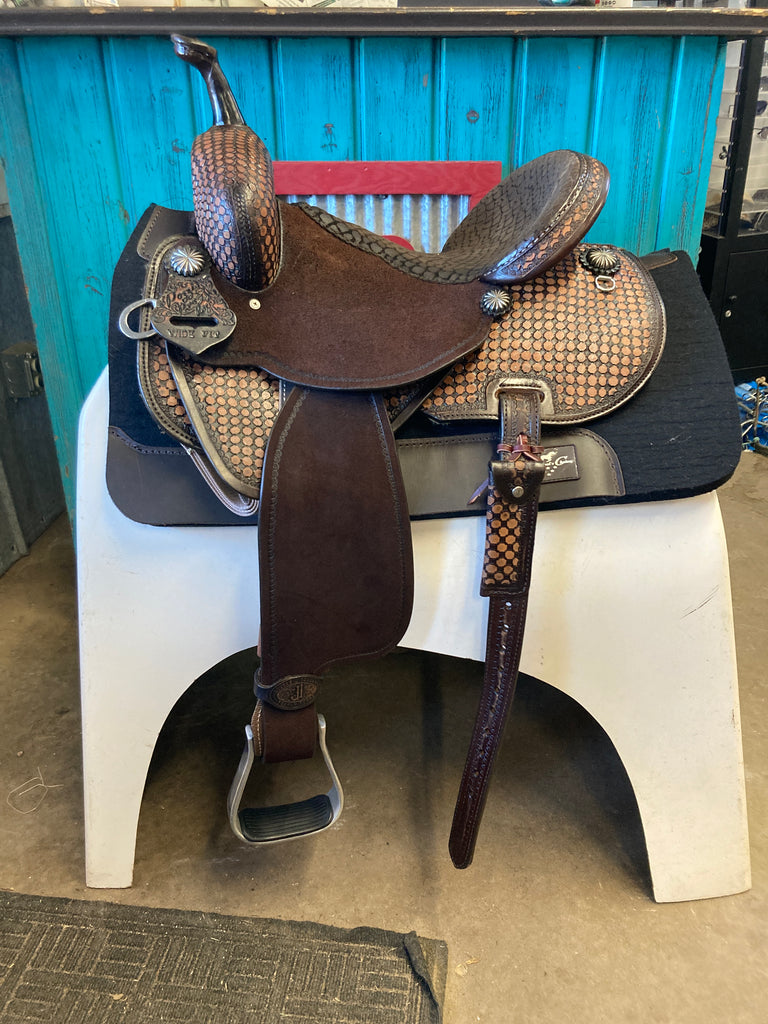 14” Double J Pozzi Barrel Saddle – Block Saddle Company, LLC