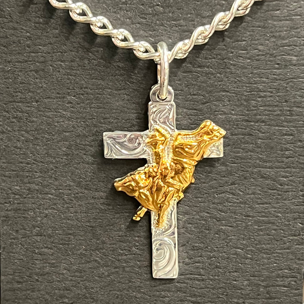 Bull Riding Cross Necklace – Block Saddle Company, LLC
