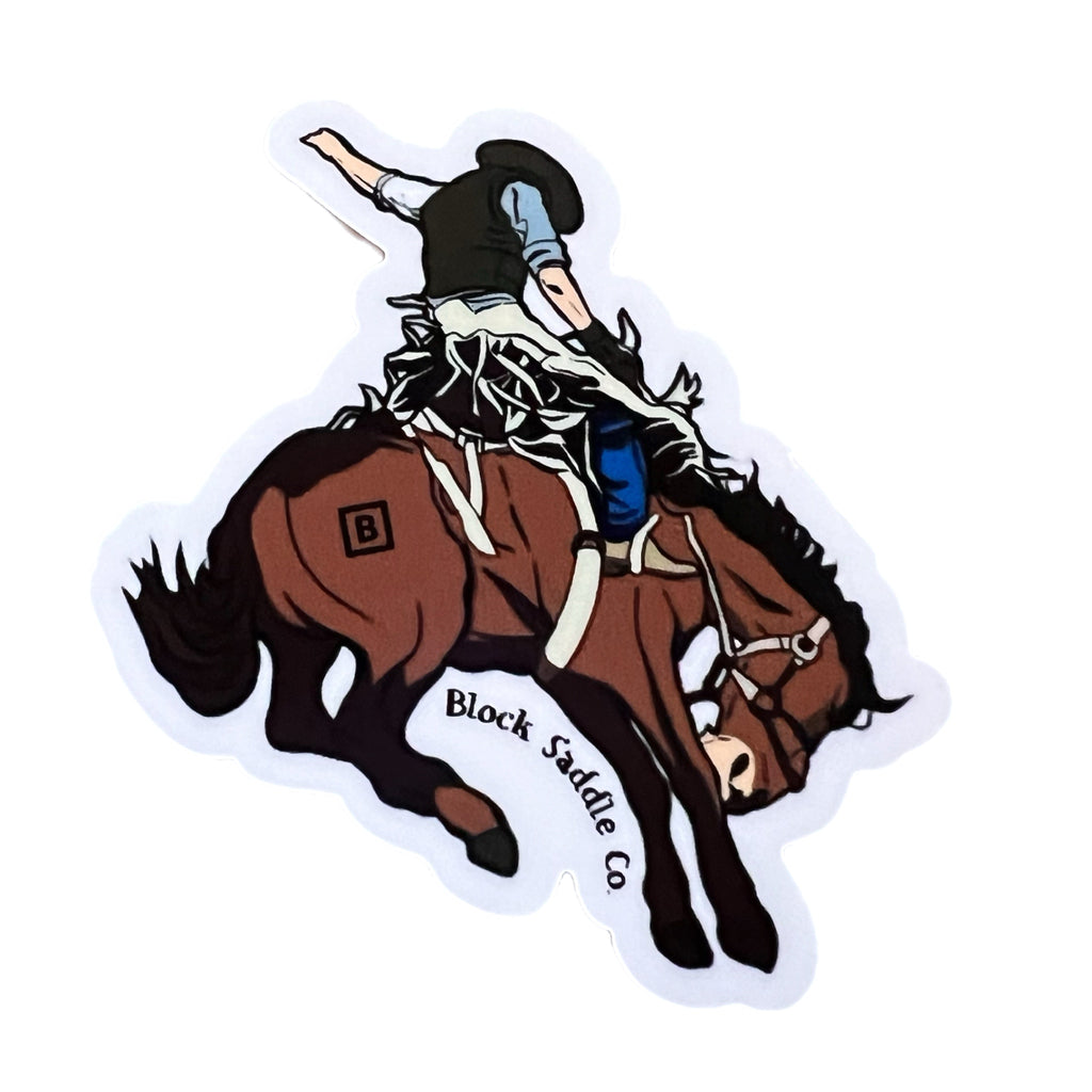 Saddle Bronc Sticker – Block Saddle Company, LLC