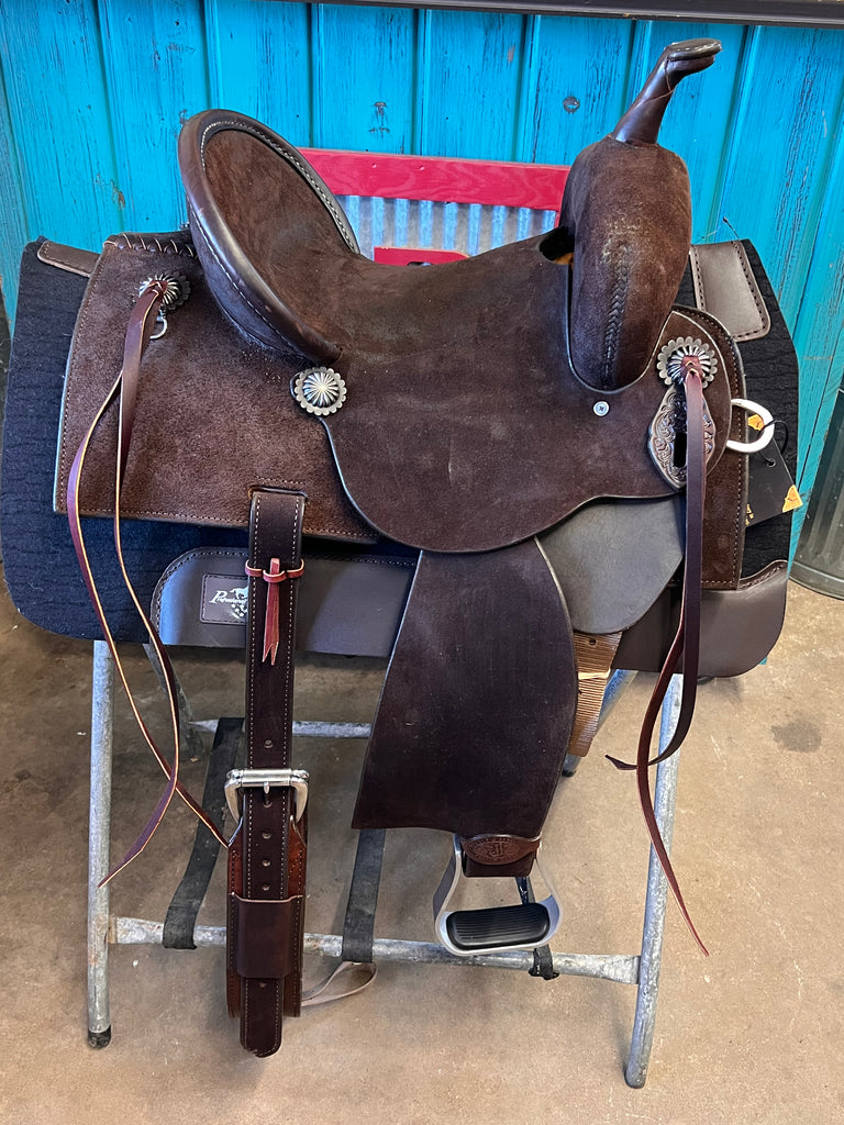 13" Pozzi Pro Barrel Saddle by Double J Saddlery – Block Saddle Company ...