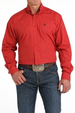 Red Money Print Long Sleeve Western Shirt by Cinch Jeans – Block Saddle ...
