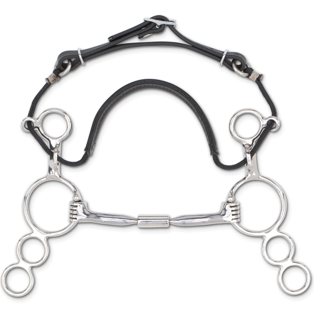 Myler 3-Ring Combination Bit - 6" Shank Comfort Snaffle Wide Barrel MB ...
