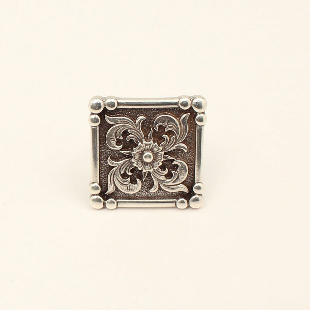 SQUARE FLORAL SCARF SLIDE – Block Saddle Company, LLC