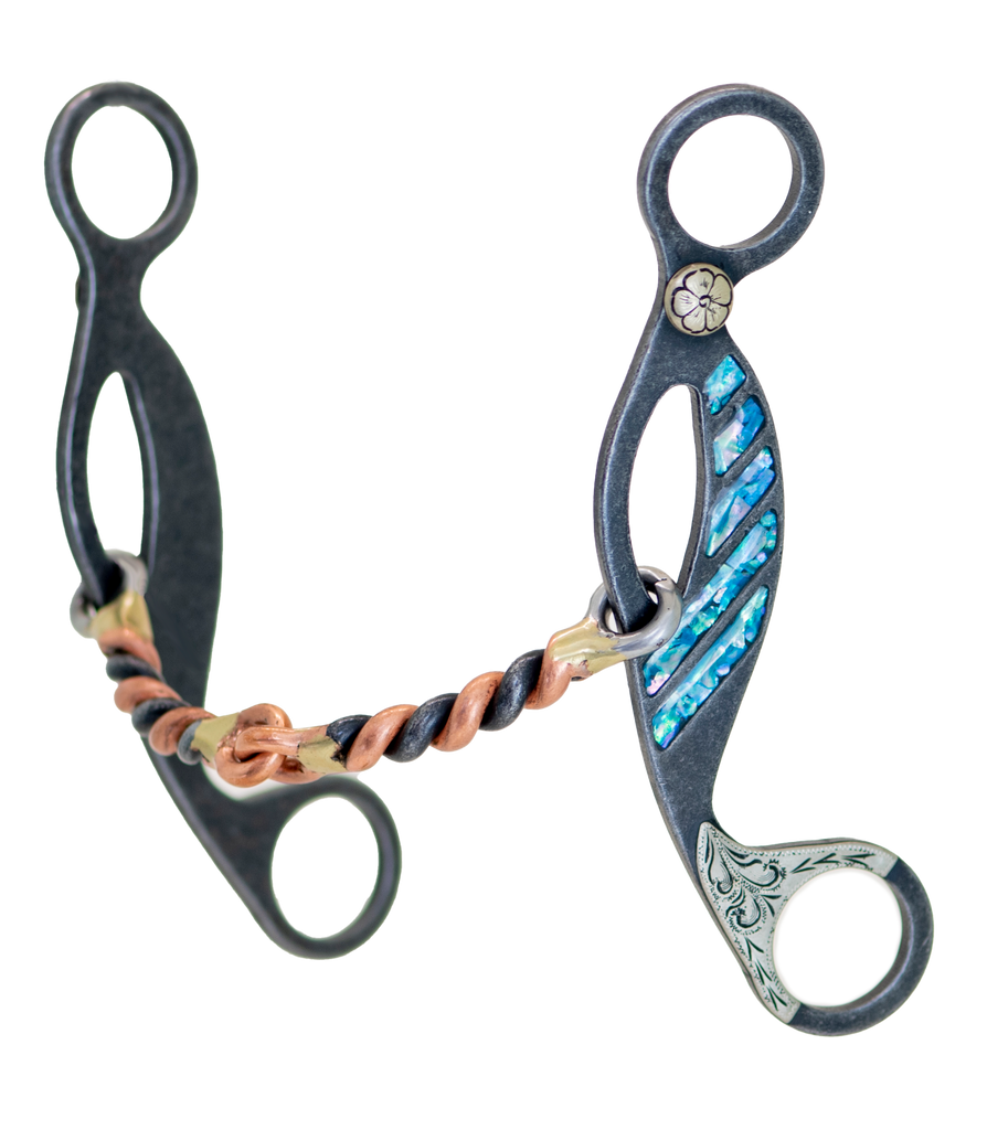 TURQUOISE SNAFFLE COPPER TWIST GAG BIT – Block Saddle Company, LLC