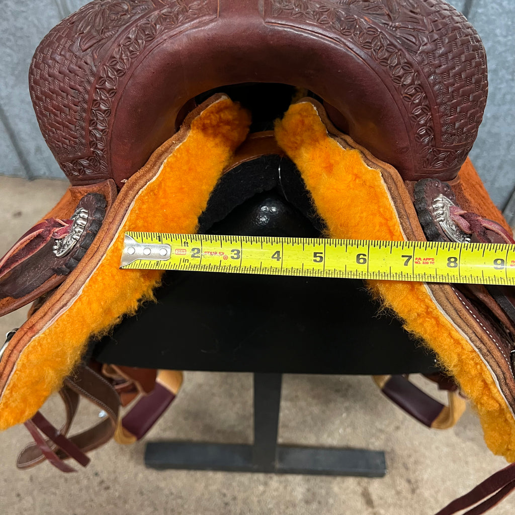 17” HUD ROBERTS RANCH CUTTING SADDLE – Block Saddle Company, LLC