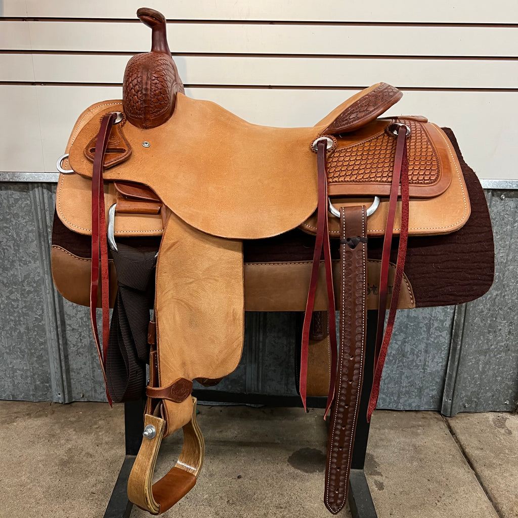 16" SRS RANCH CUTTING SADDLE – Block Saddle Company, LLC
