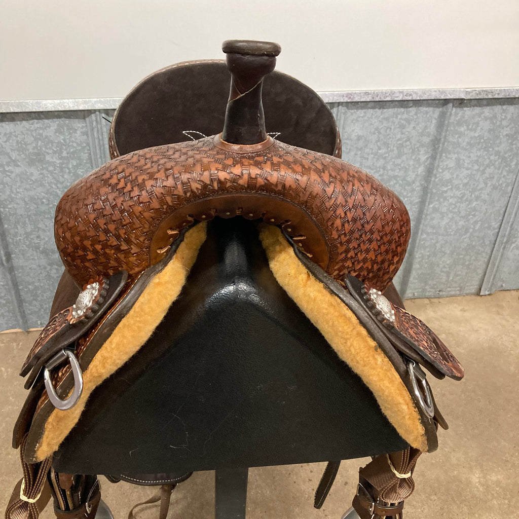 13” Double J Pozzi Barrel Saddle – Block Saddle Company, LLC